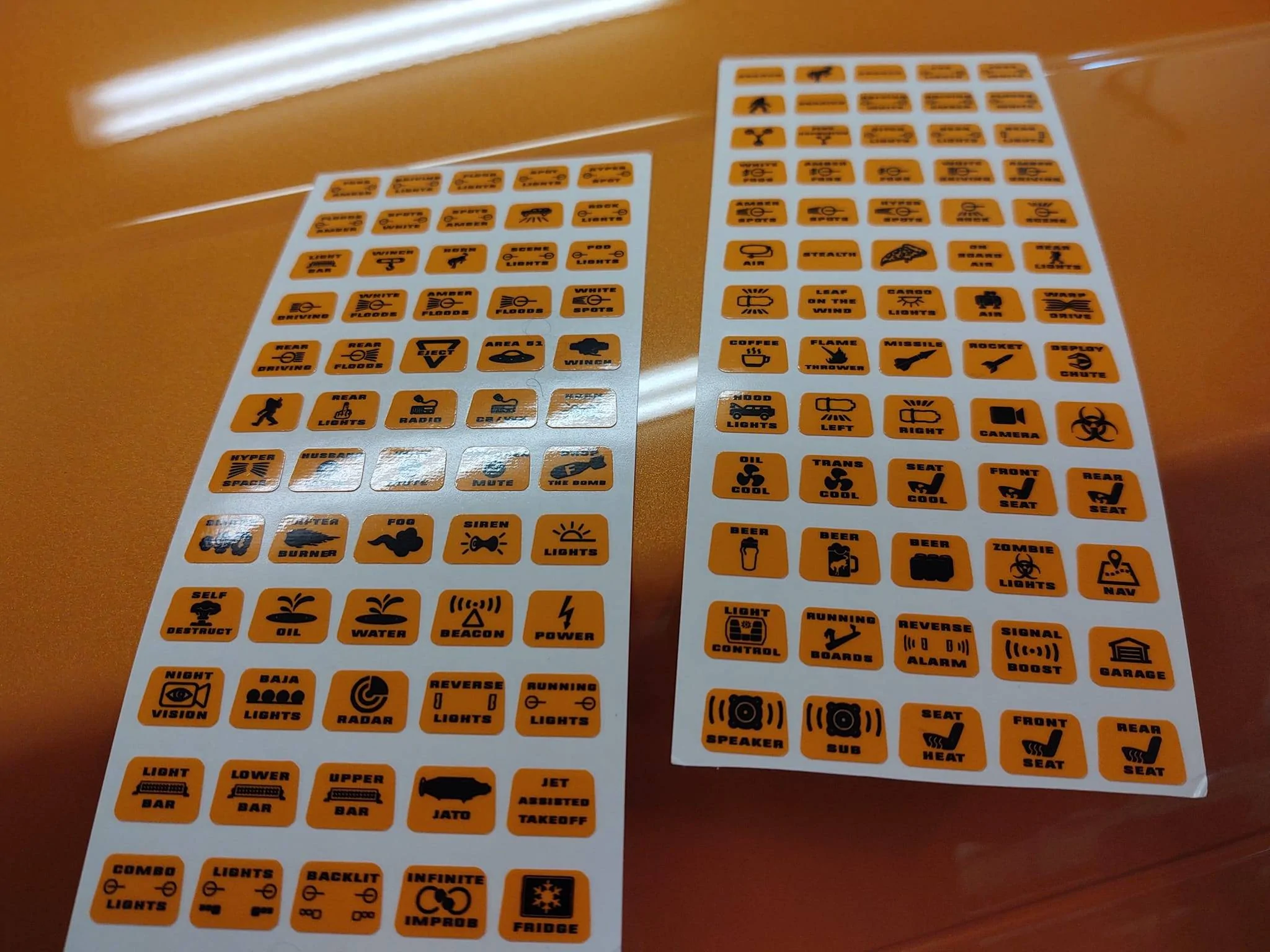 Sticker Labels for Upfitter Switches | 2019+ Ford Ranger and Raptor ...