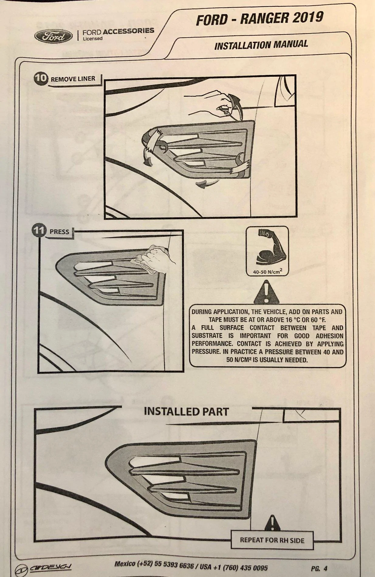 Ford Accessories/Air Design Fender Vents | 2019+ Ford Ranger and Raptor ...