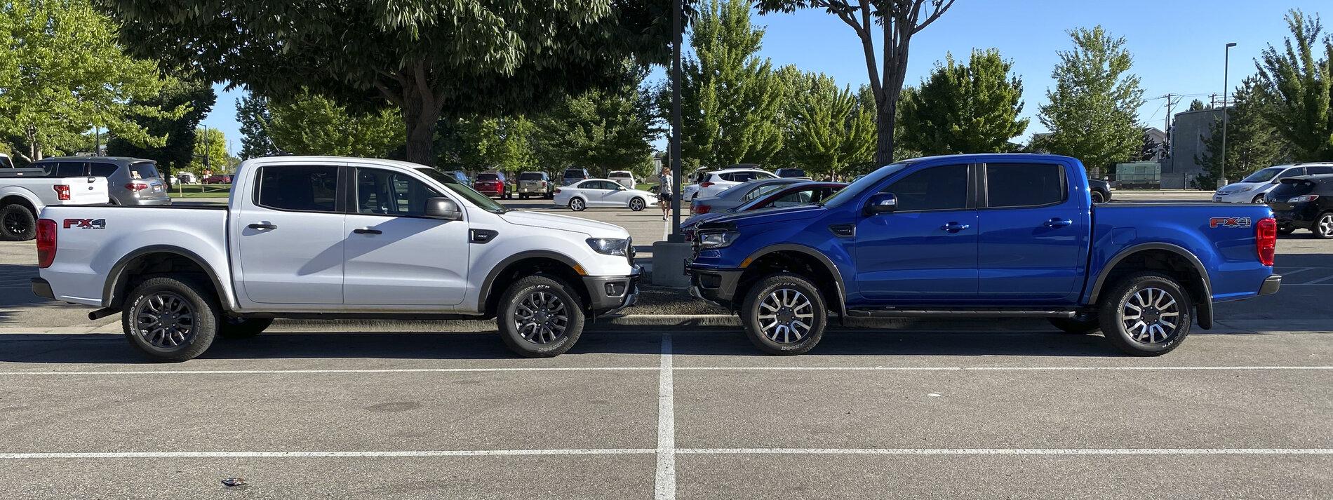 Comparison of stock vs leveled Rangers in the wild | 2019+ Ford Ranger ...